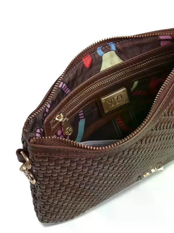 V°73 Woven-effect Clutch Bag