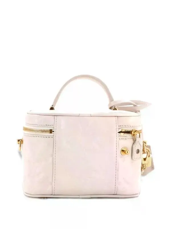 LOUIS VUITTON Vanity Handbag Monogram Embossed Lambskin Pm Satchel