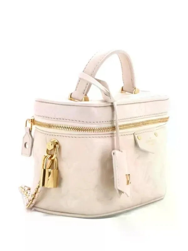 LOUIS VUITTON Vanity Handbag Monogram Embossed Lambskin Pm Satchel