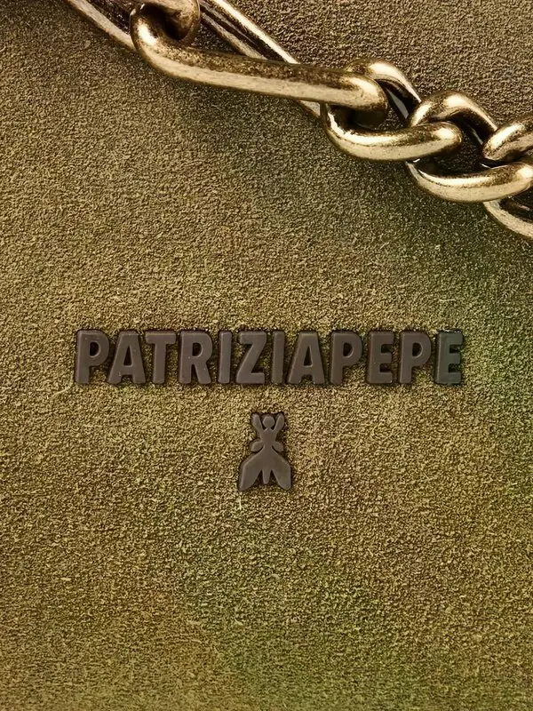 Patrizia Pepe Ring-detailed Suede Shoulder Bag