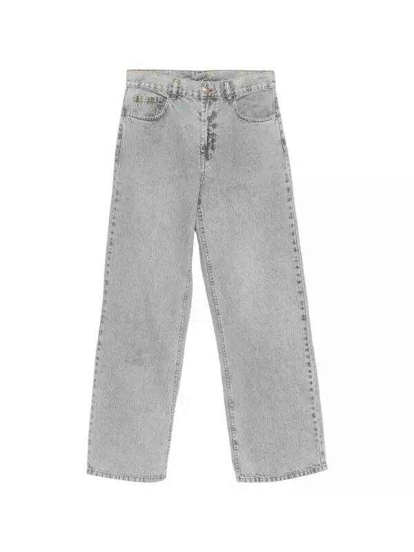 Palm Angels Logo-print Wide-leg Jeans