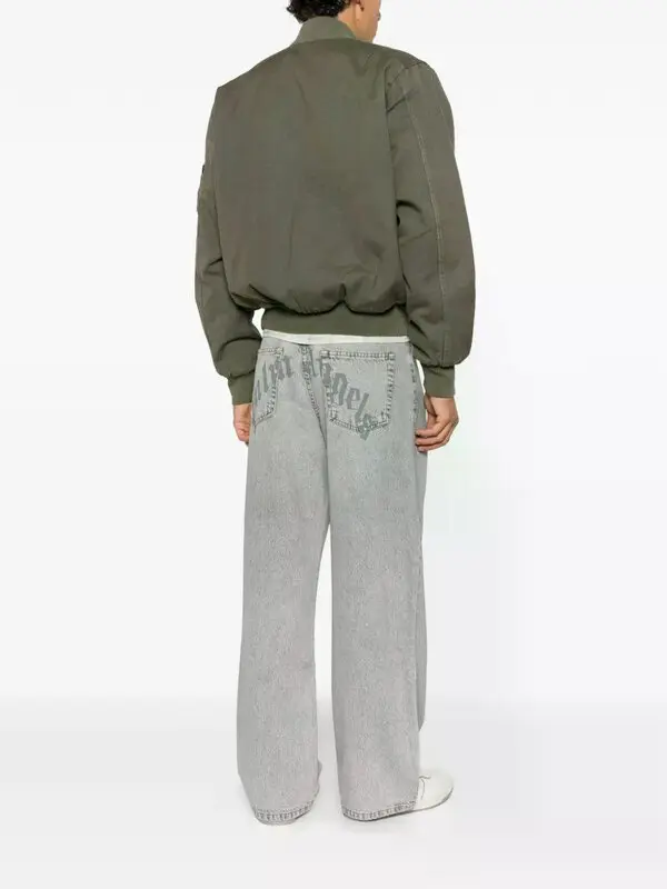 Palm Angels Logo-print Wide-leg Jeans