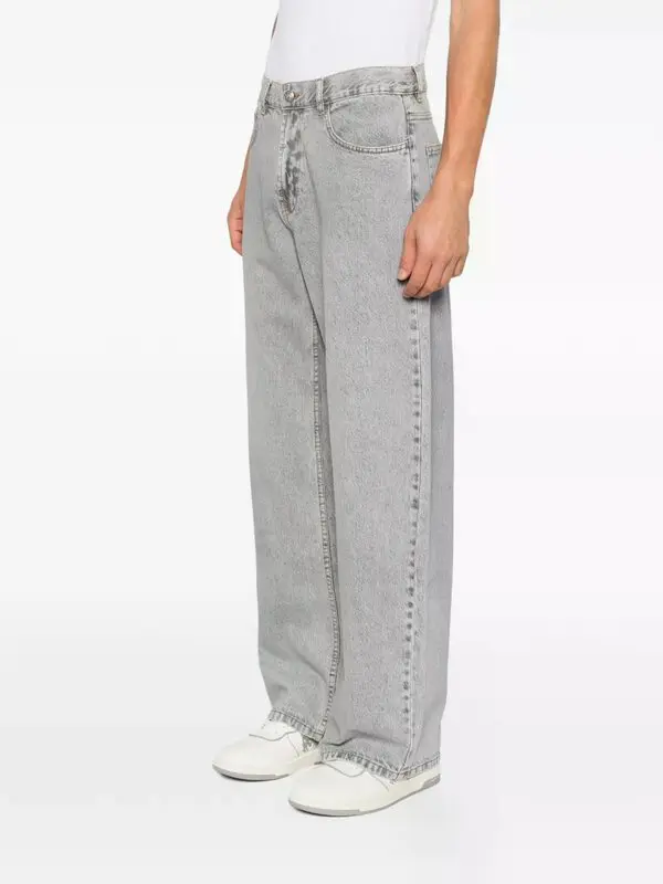Palm Angels Logo-print Wide-leg Jeans