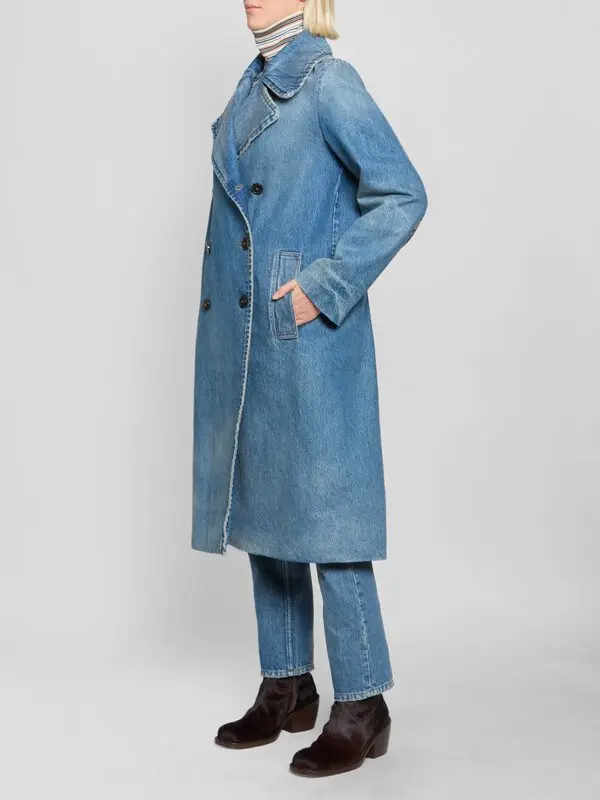 Dries Van Noten Riani Den Double-breasted Denim Coat