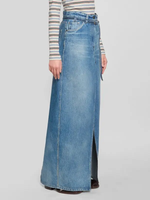 Dries Van Noten Silvana Den Denim Maxi Skirt