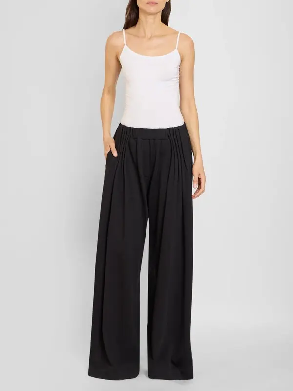 Dries Van Noten Hamesa Cotton Pleated Wide-leg Pants