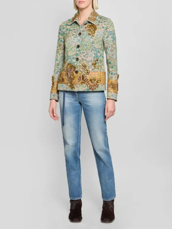 Dries Van Noten Bettsy Bis Embroidered Cotton-blend Jacket