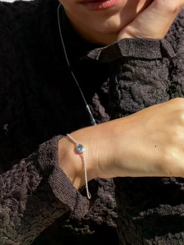 DOWER & HALL Pear-cut Pendant Chain Bracelet