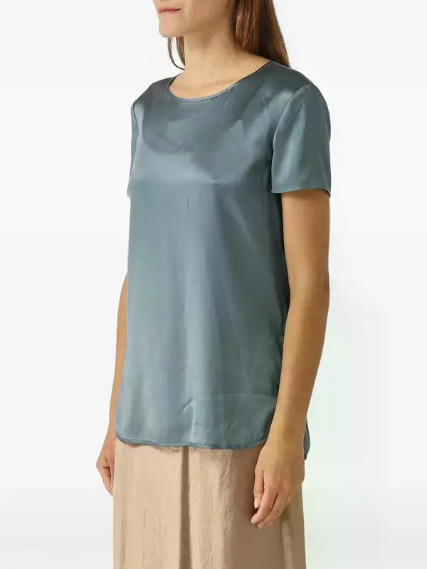 Max Mara Satin-finish Short-sleeve T-shirt