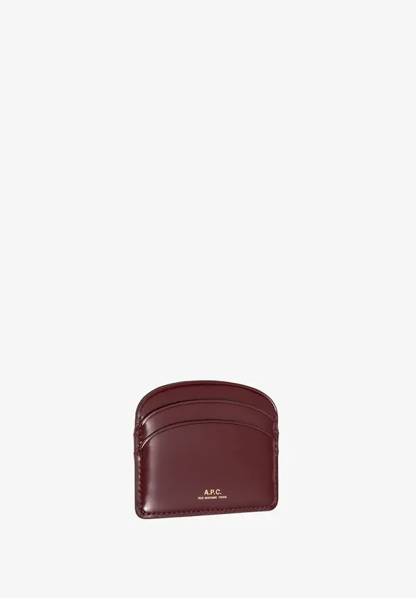 A.p.c. Demi-lune Cardholder One - Bordeaux