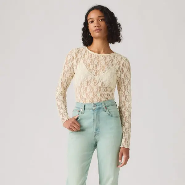LEVI'S Seraphina Lace Long-sleeve Top