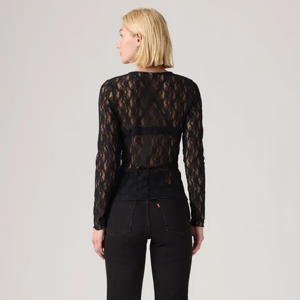 LEVI'S Seraphina Lace Long-sleeve Top