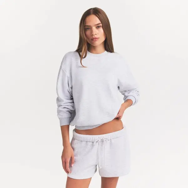 SKIMS Crewneck | Grey | | Cotton Fleece