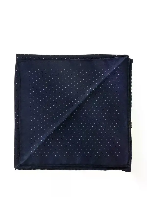 BOSS One Silk Pocket Square With Printed Pattern - Blue