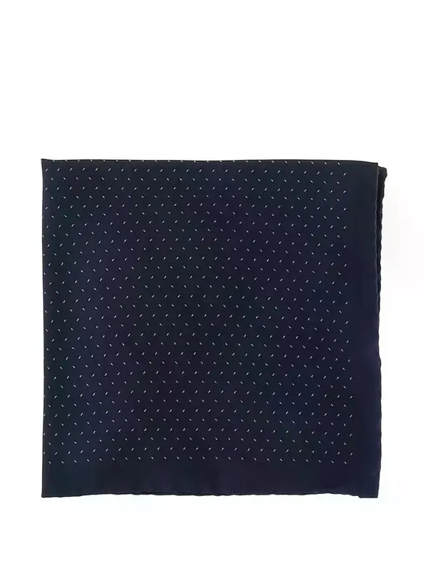 BOSS One Silk Pocket Square With Printed Pattern - Blue