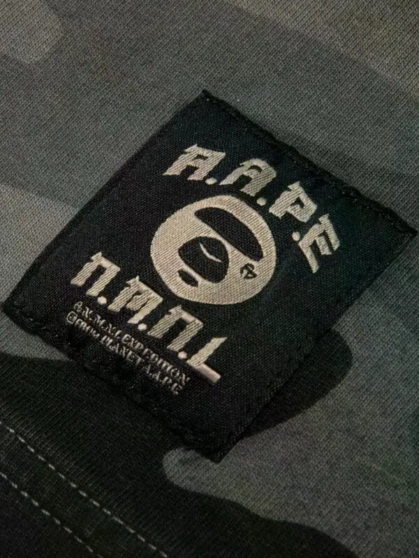 AAPE BY *A BATHING APE X Nomanual Moonface Camp-print Long-sleeved T-shirt