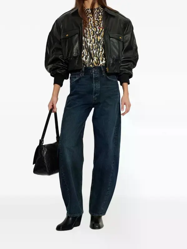WILLY CHAVARRIA Button-flap Leather Jacket
