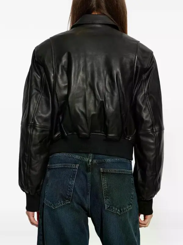 WILLY CHAVARRIA Button-flap Leather Jacket