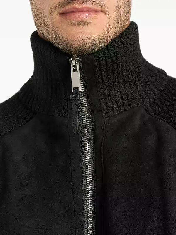 Manière De Voir Rami In Suede & Knit Jacket
