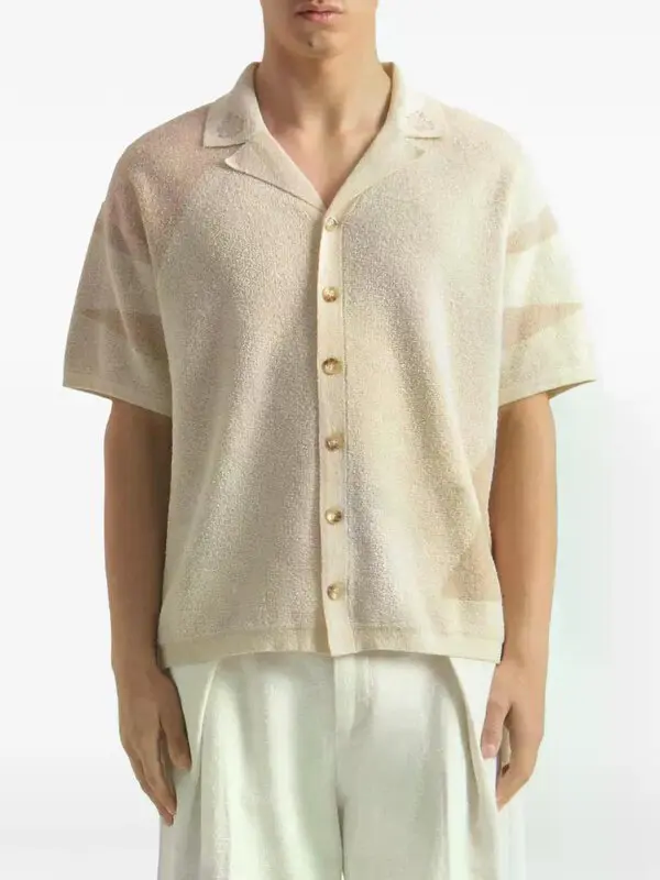 DON'T WASTE CULTURE Helviane Embroidered-collar Shirt