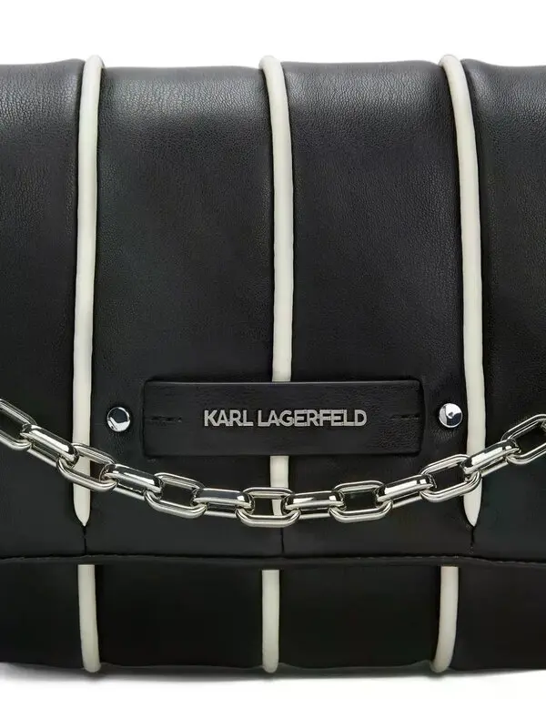 Karl Lagerfeld K/axis Contrast Piping Shoulder Bag