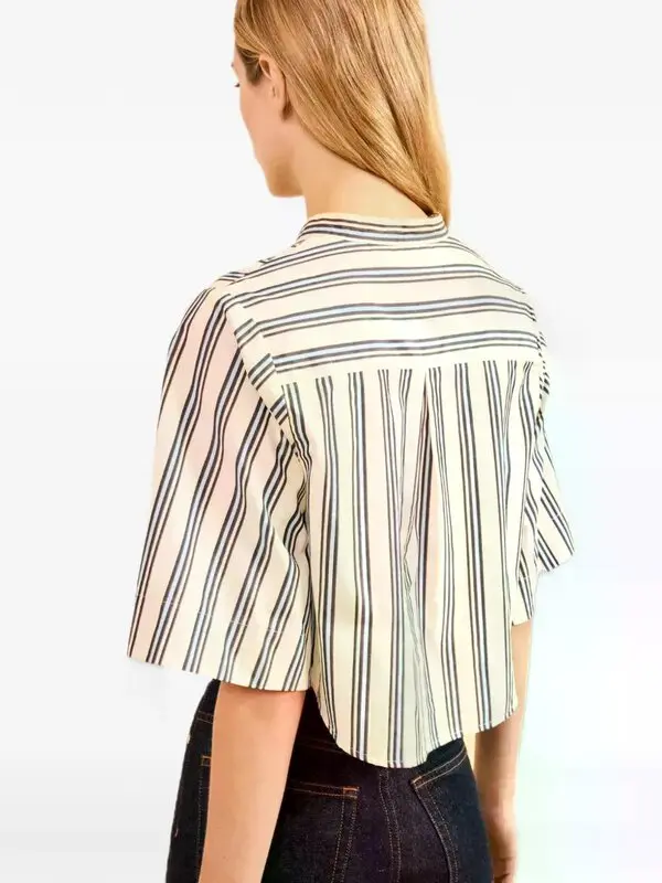 Ulla Johnson Perrine Ruffled Striped Shirt