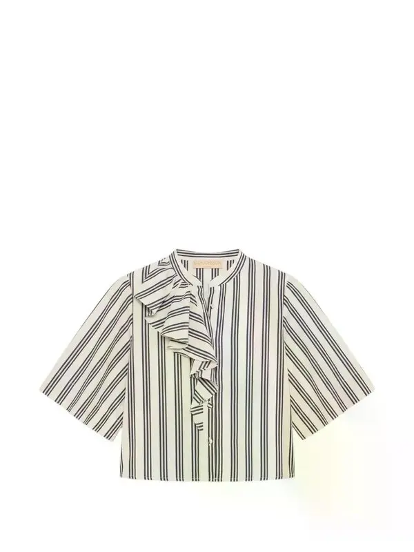Ulla Johnson Perrine Ruffled Striped Shirt