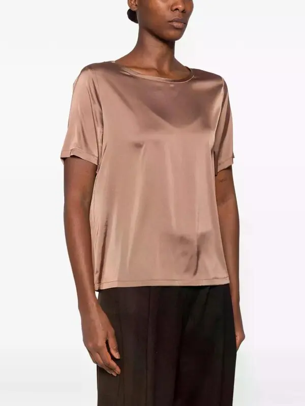 BETTY BARCLAY Satin-finish Short-sleeved Blouse