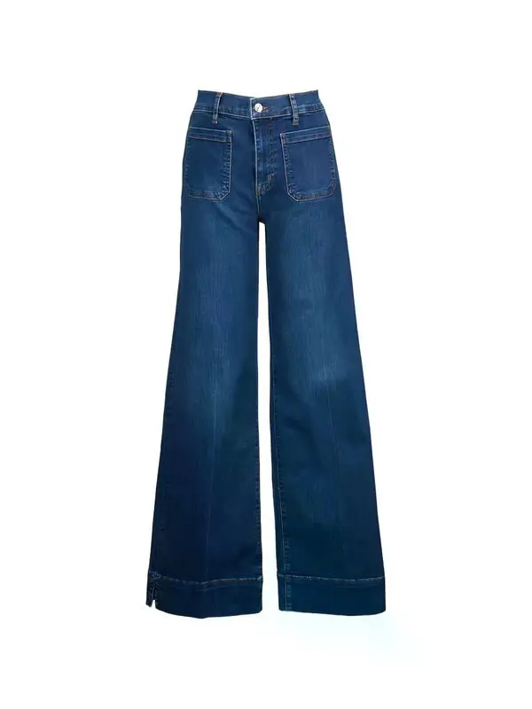 FRAME Le Slice Slim Patch-pocket Wide-leg Jeans