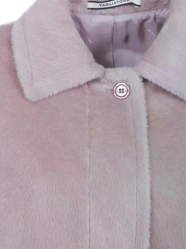Tagliatore Single-breasted Alpaca Coat - Pink