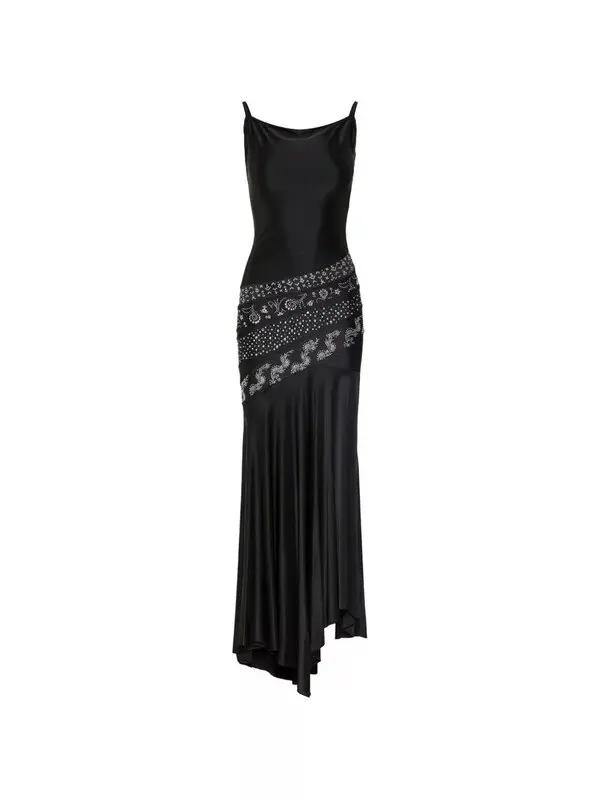 Rabanne Crystal-embellished Asymmetric Dress
