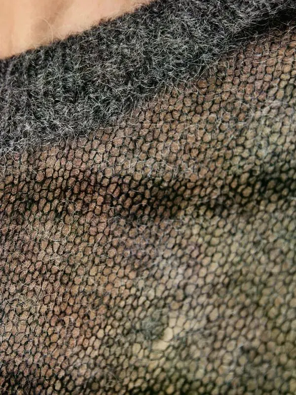 MOS MOSH Striped Semi-sheer Sweater