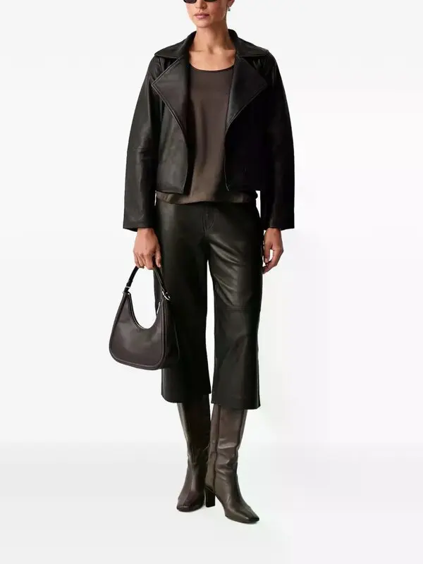 MOS MOSH Astrid Satin-finish Scoop-neck Top