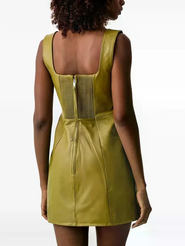 Retrofete Tilde Leather Mini Dress