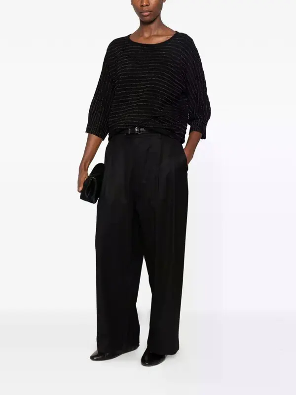 BETTY BARCLAY Metallic-stripe Sweater