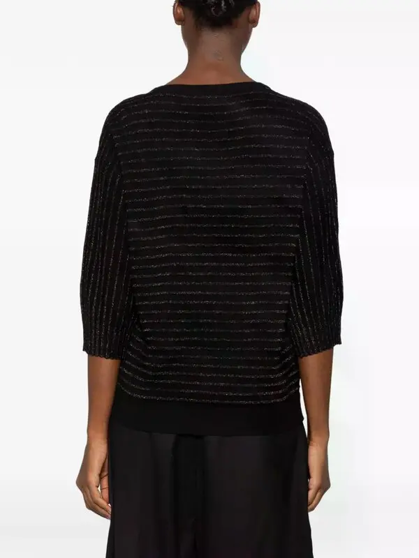 BETTY BARCLAY Metallic-stripe Sweater