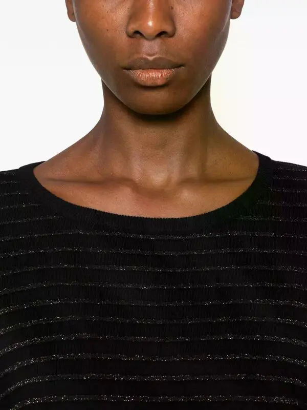 BETTY BARCLAY Metallic-stripe Sweater