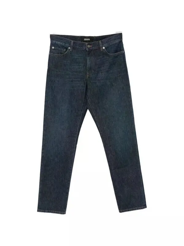 Zegna Logo-patch Straight-leg Jeans