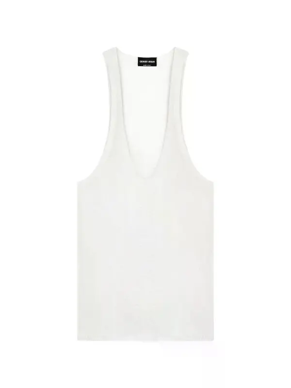 Giorgio Armani Fine-knit V-neck Tank Top