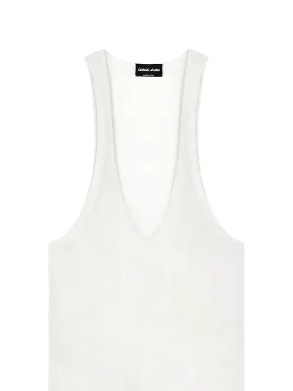 Giorgio Armani Fine-knit V-neck Tank Top
