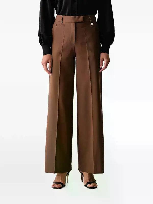 FRACOMINA Pressed-crease Wide-leg Trousers