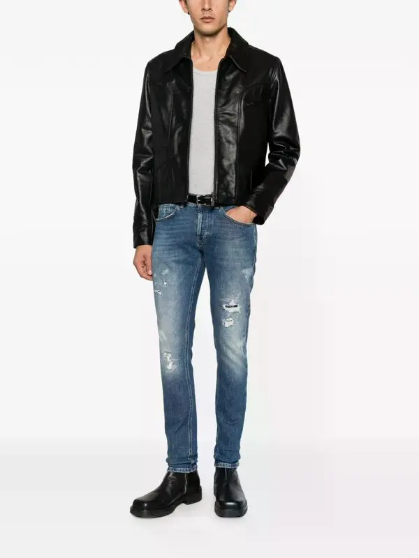 DONDUP Distressed Slim-fit Jeans - Blue