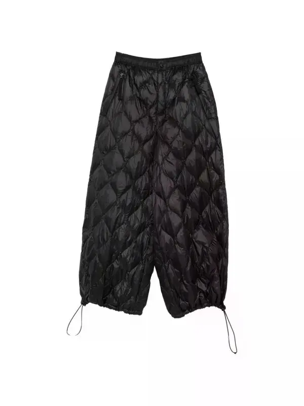 Taion Quilted Cropped Trousers - Black