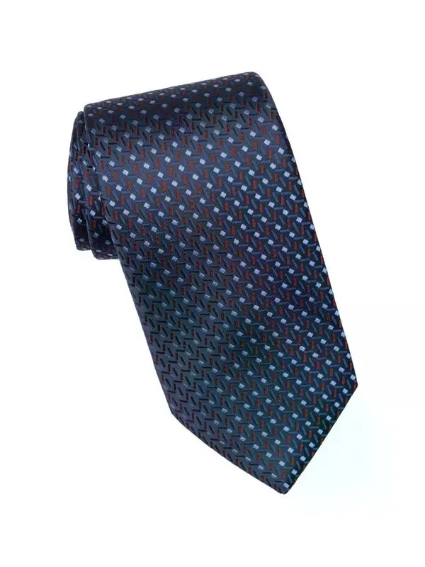 ELIZABETTA Seville Silk Tie - Blue