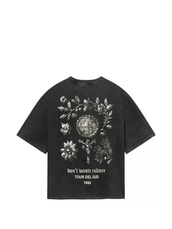 DON'T WASTE CULTURE Graphic-print Crew-neck T-shirt