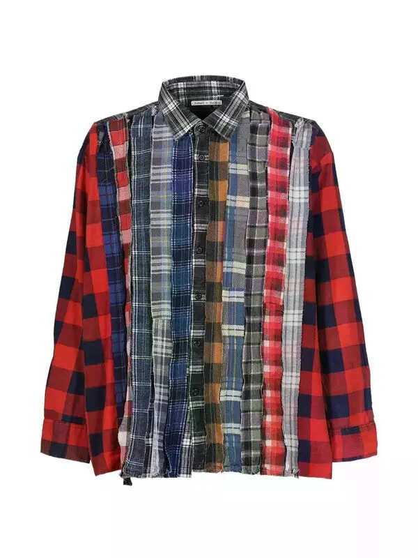 Needles Ribbon Patchwork Fannel Shirt