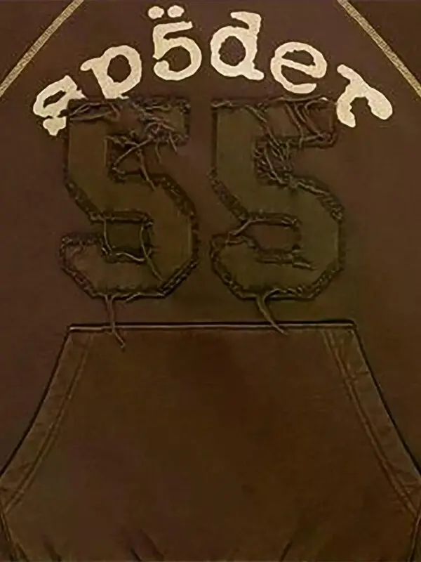 SP5DER Distressed Logo-patch Hoodie