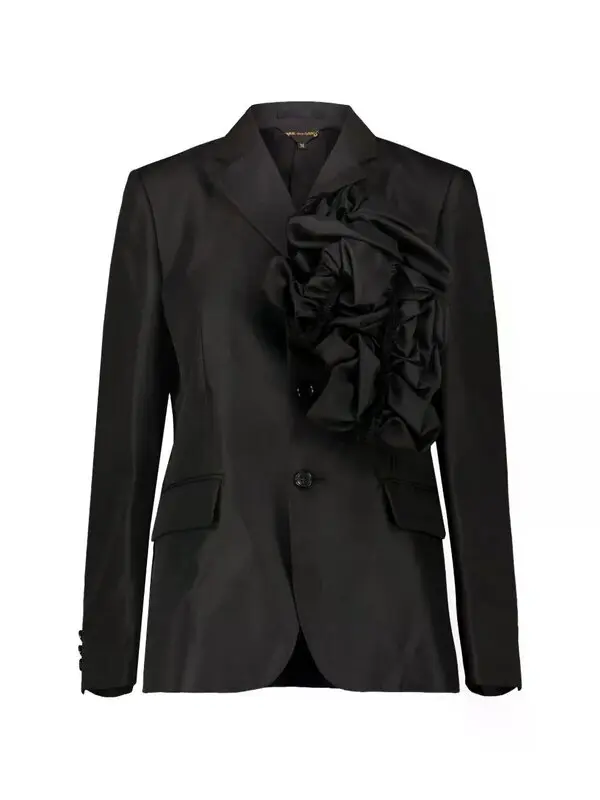 Comme Des Garçons Ruffled Single-breasted Blazer