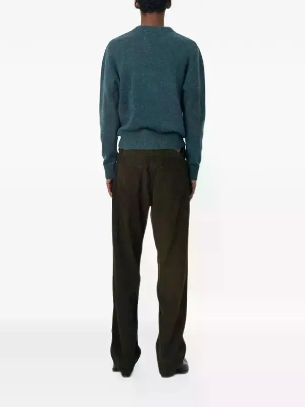 SUNFLOWER Moon Donegal Flecked-knit Crew-neck Sweater - Blue