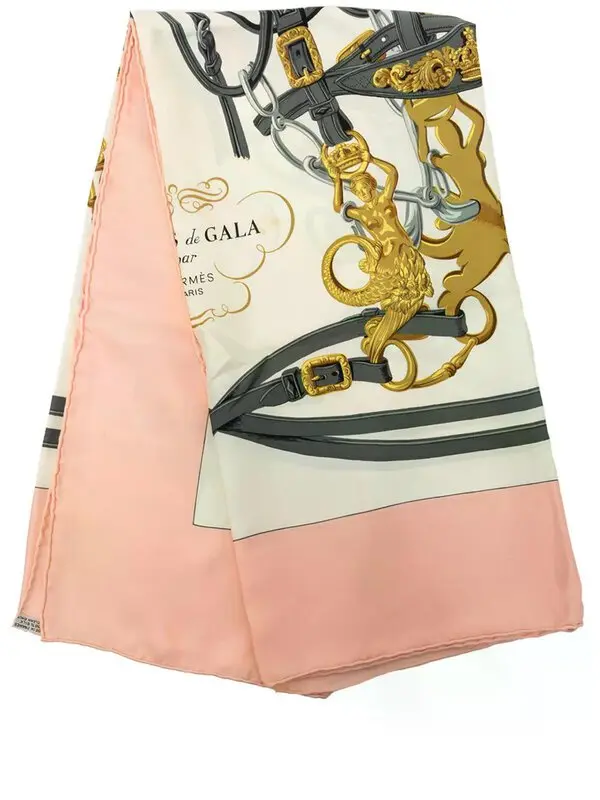 Hermès 20th Century Brides De Gala Silk Scarf 90 Scarves - White